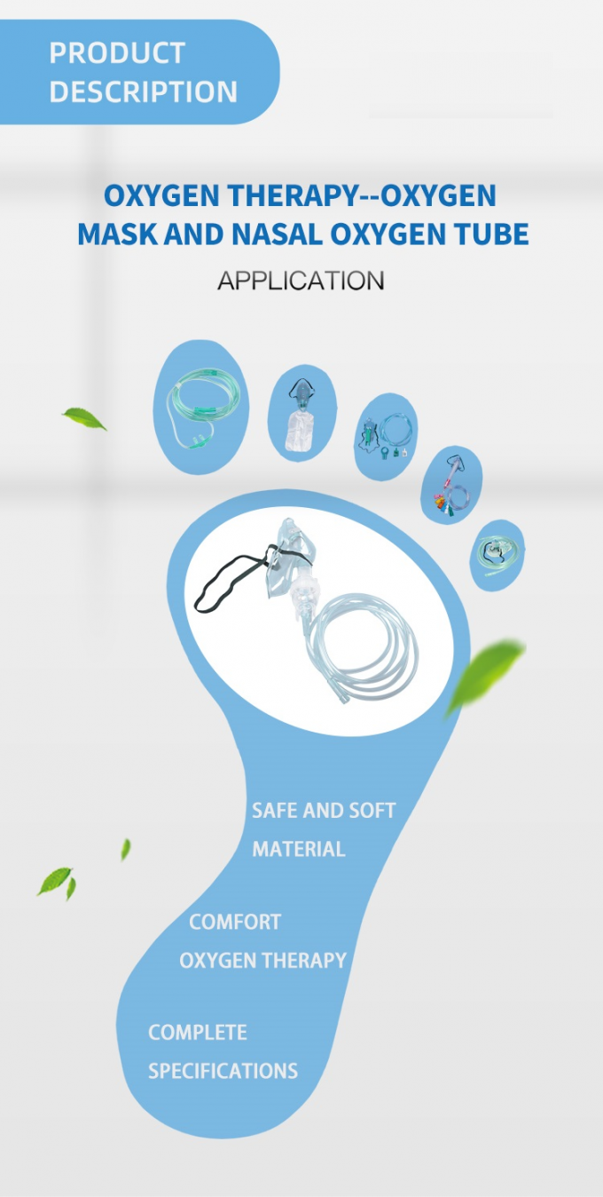 140mm Disposable Oxygen Mask , Silicon Multi Vent Oxygen Mask