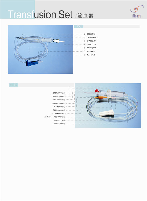 Pharmaceutical Grade Filters Blood Disposable Infusion Sets